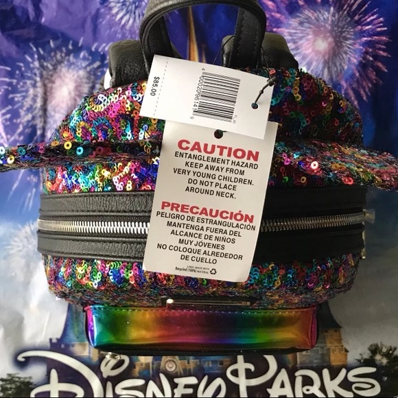 Loungefly | Bags | Disney Rainbow Sequin Loungefly Backpack | Poshmark